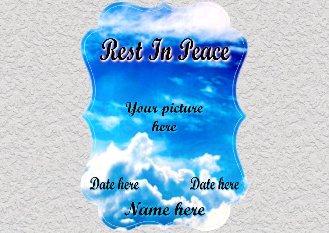 RIP Shirt Template | Memorial Template Digital Download | Sublimation ...