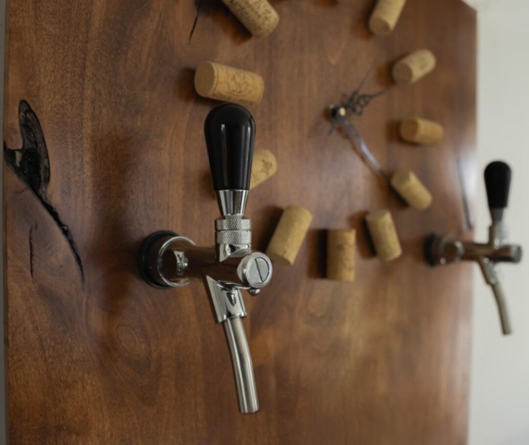 Beer Tap - Knotty Alder - Flush Mount Kegerator Adapter - Etsy