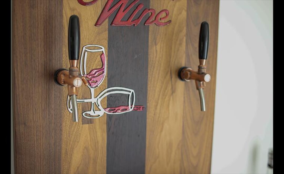 Beer Tap - Two Tone Wood - Flush Mount Kegerator Adapter - Etsy