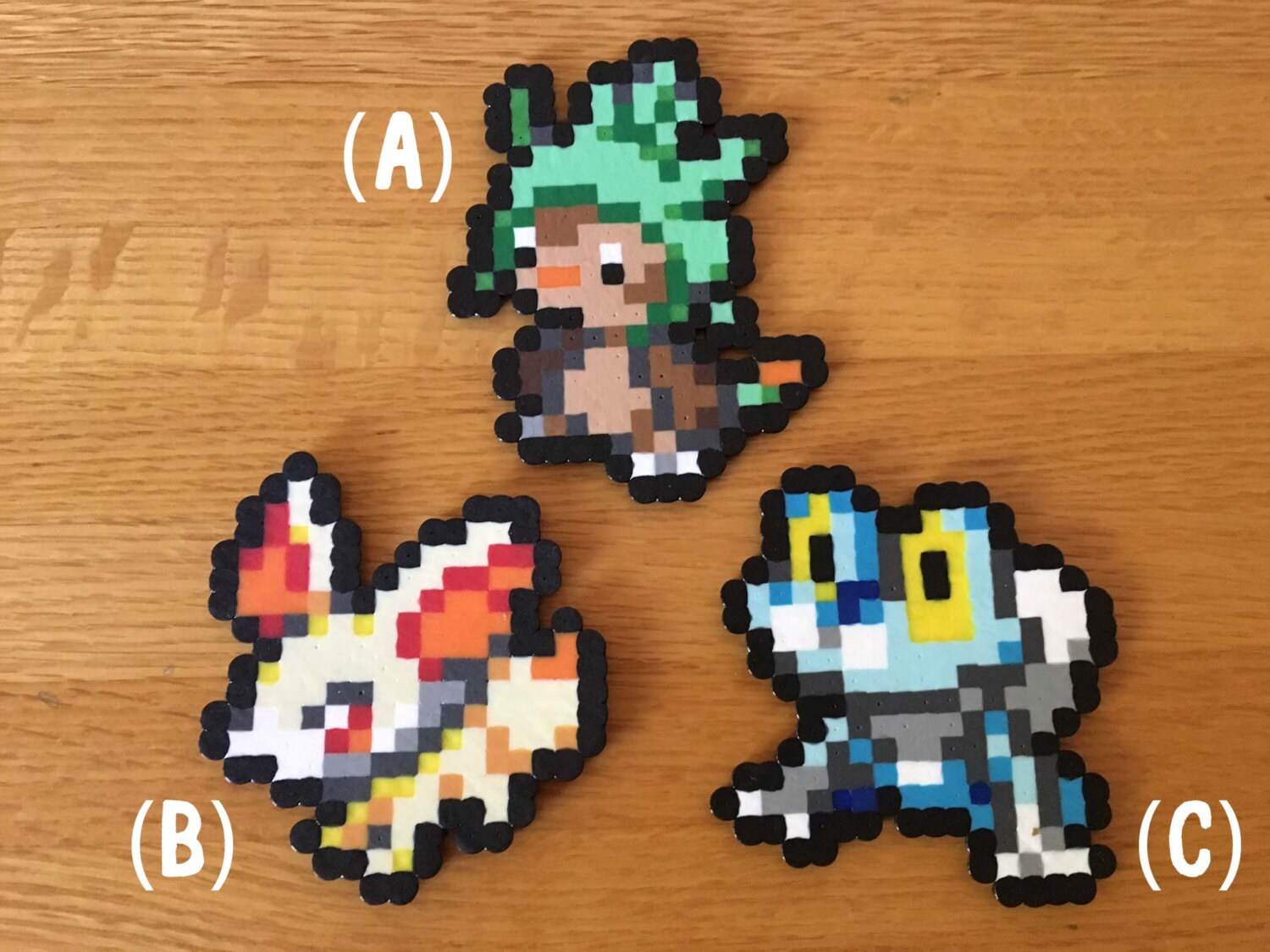Generation Six Pokemon Starters Perler Beads - Chespin - Froakie ...