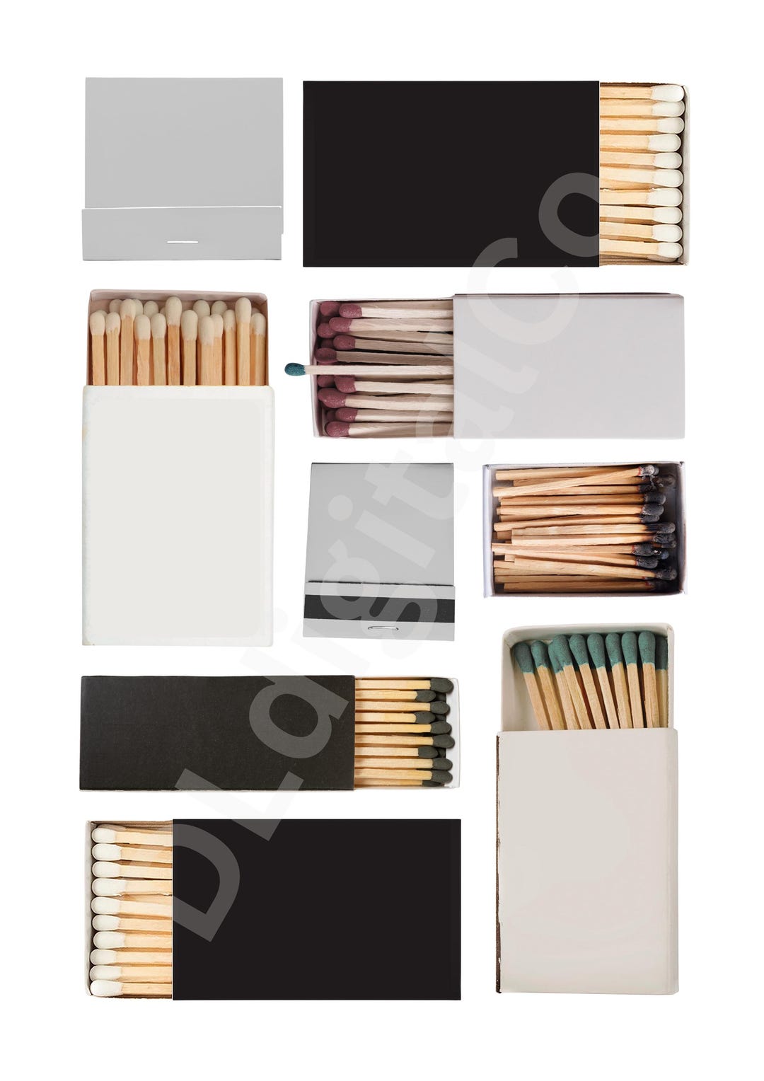 Blank Digital Matchbook Print Template | Trendy Custom Art | Instant ...