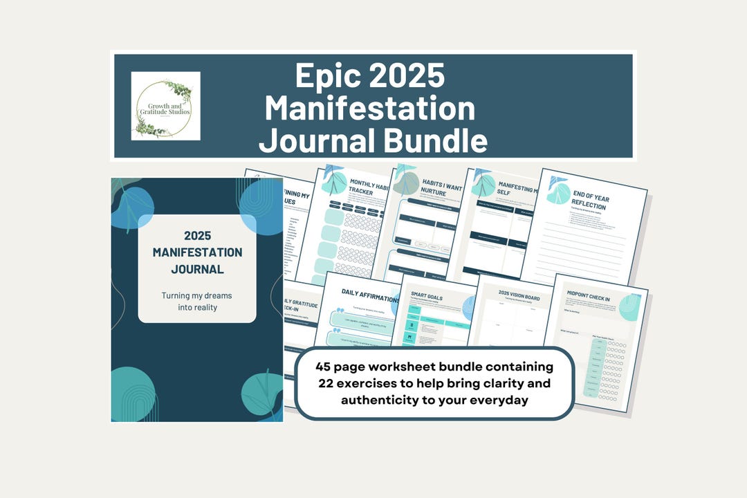 Epic 2025 Manifestation Journal Bundle - Turn Your Dreams Into Reality ...