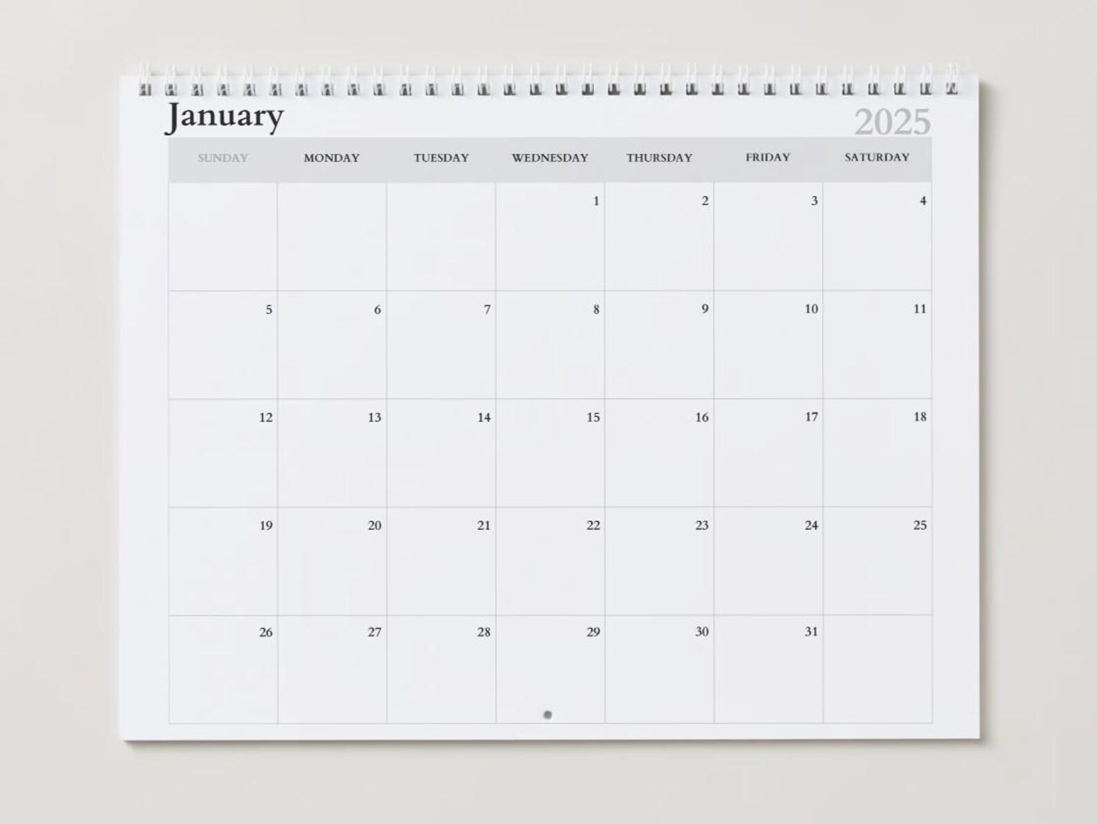 Super Simple Calendar 2025 (8.5 X 11 In) (3300 X 2550 Px) - Etsy