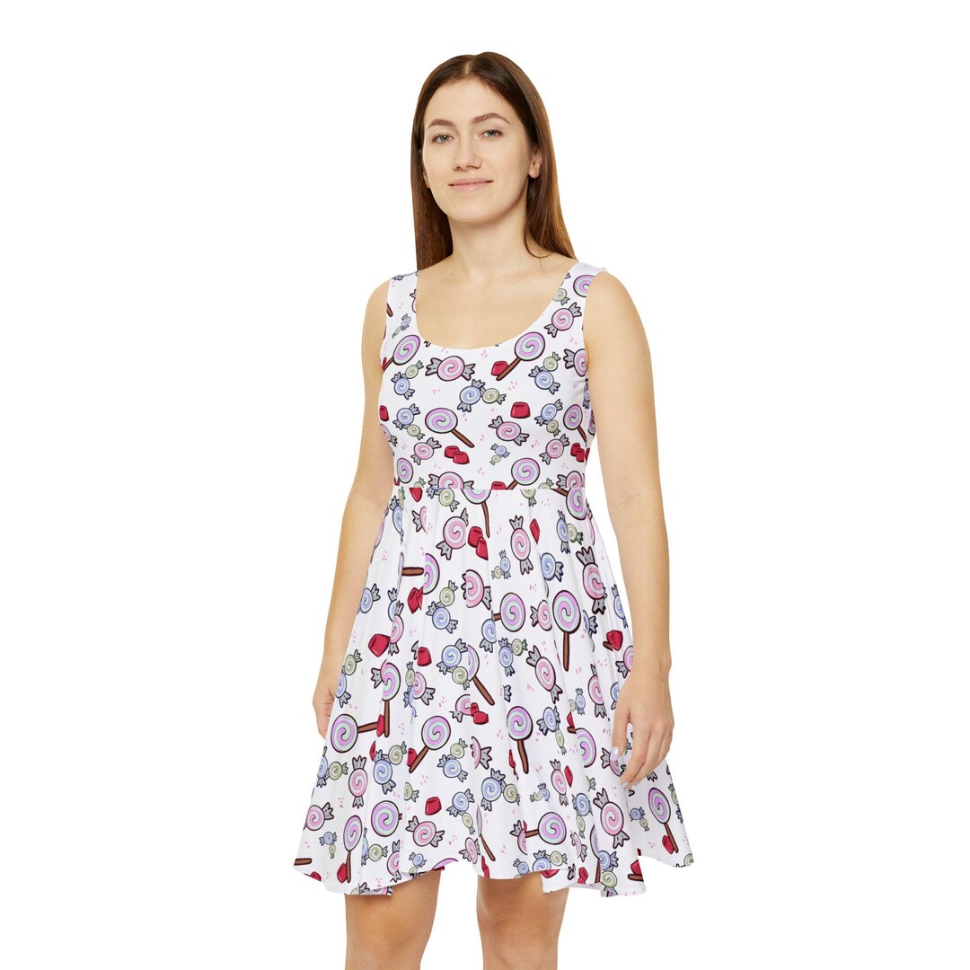 Loli Lollipop Candy Print Skater Dress: Playful Sweet Summer Outfit - Etsy