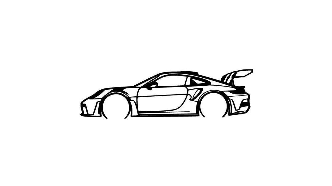 Porsche 911 GT3RS Wall Art Silhouette - Etsy