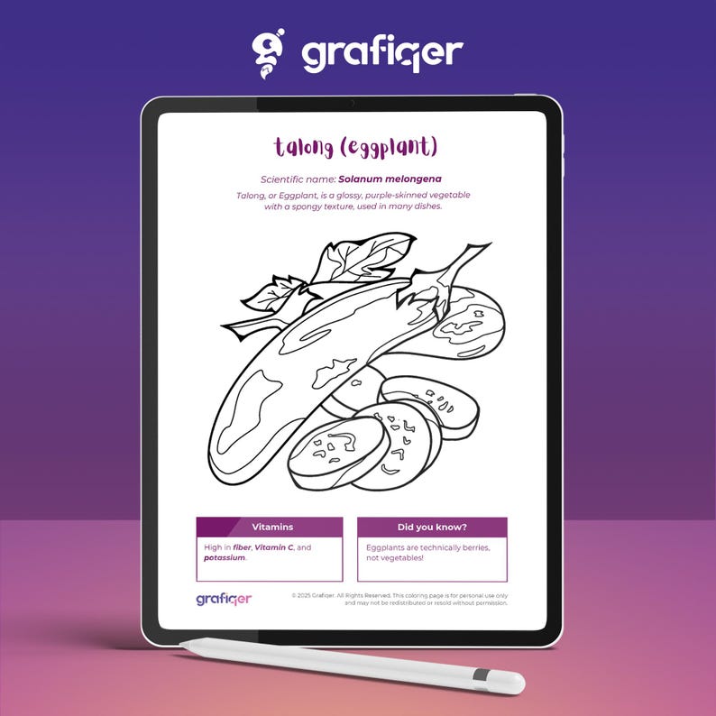 Educolor: Bahay Kubo Vegetables – Hand-drawn Informative Coloring Pages ...