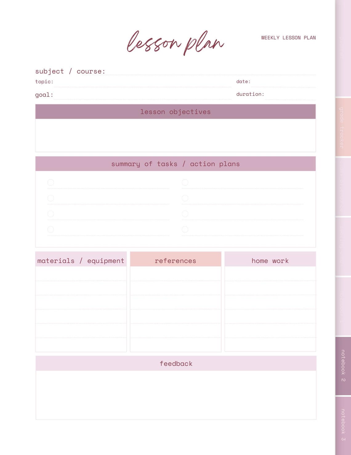 Teacher Planner: Lesson Plans, Assignments, Student Info - Etsy