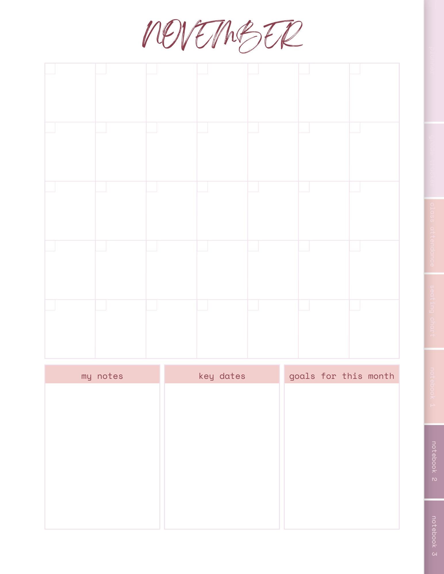 Teacher Planner: Lesson Plans, Assignments, Student Info - Etsy
