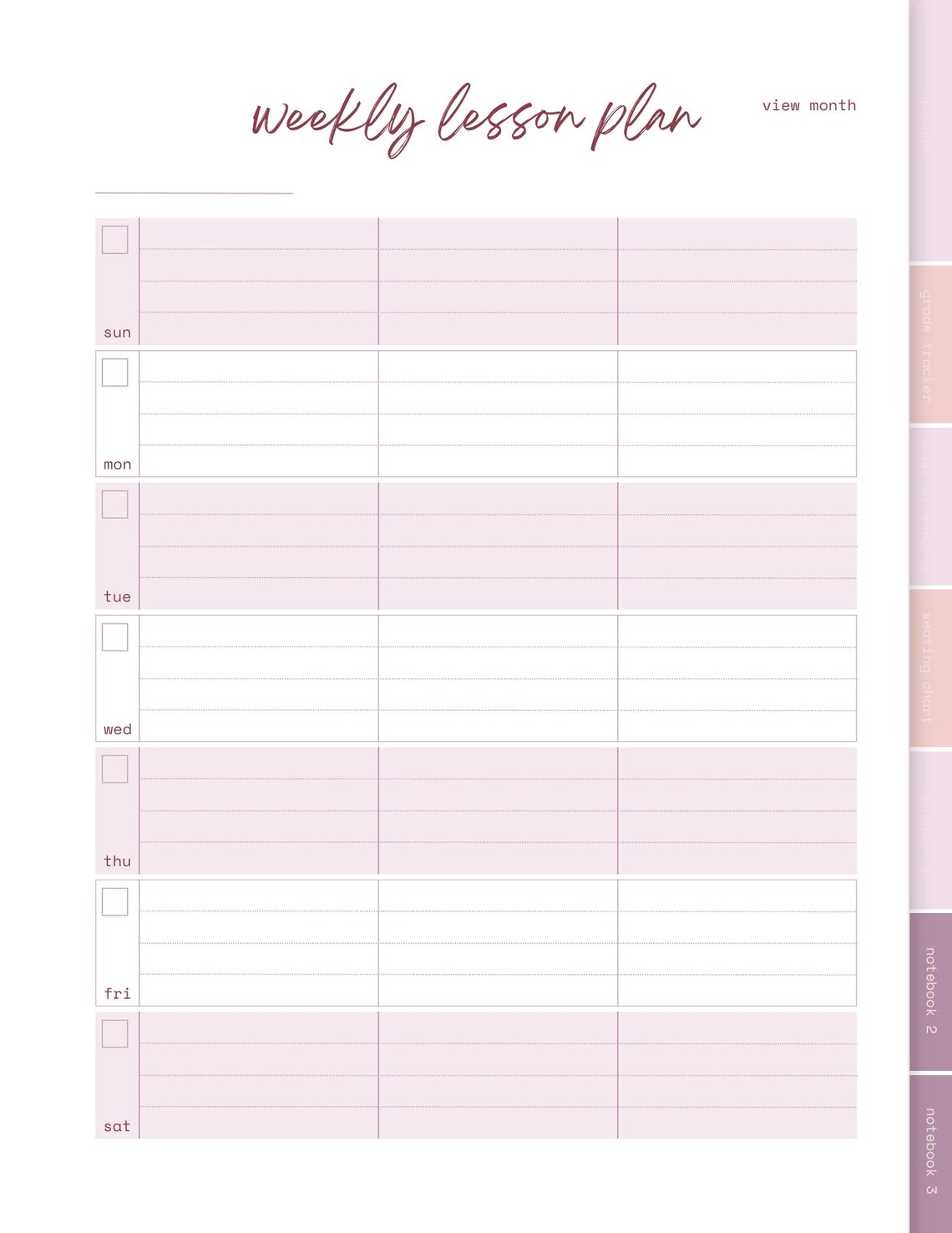 Teacher Planner: Lesson Plans, Assignments, Student Info - Etsy