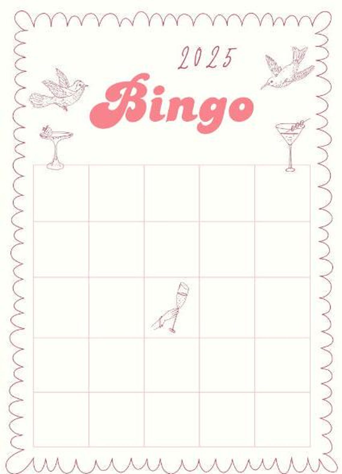 2025 Bingo Card - New Year's Bingo Card - Etsy