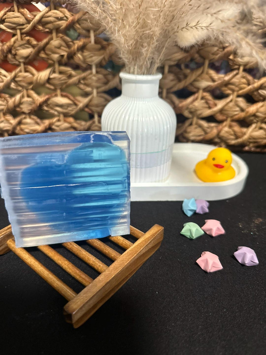 Clear Blue Heart Soap - Etsy