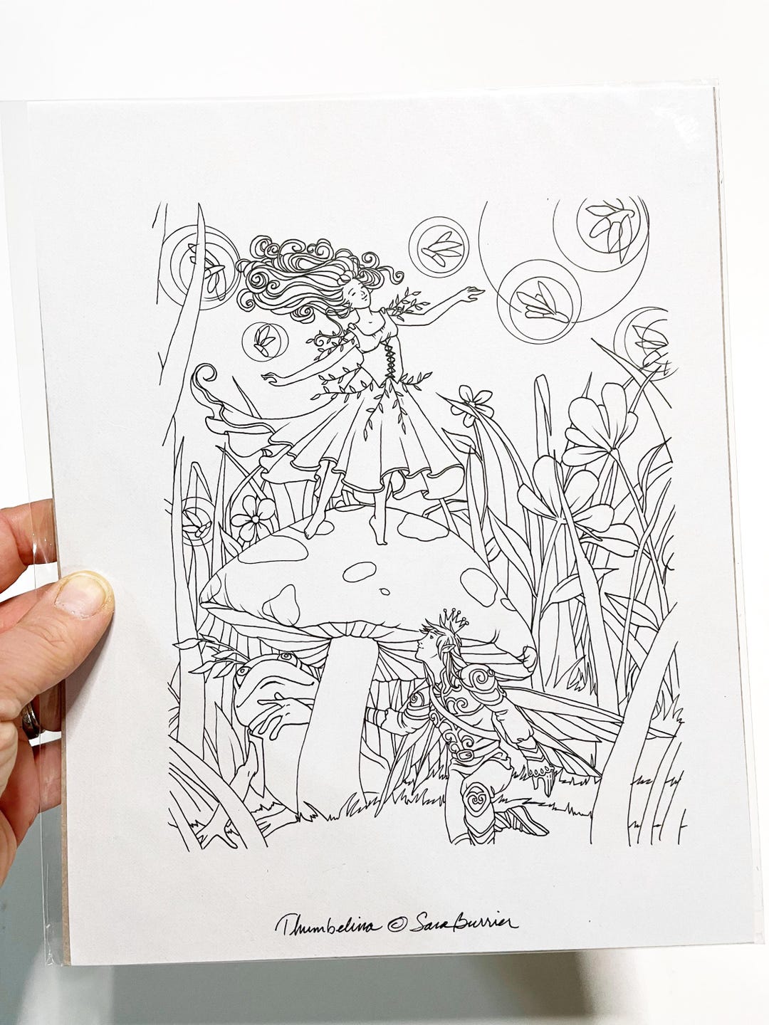 Thumbelina Original Ink Drawing - Etsy