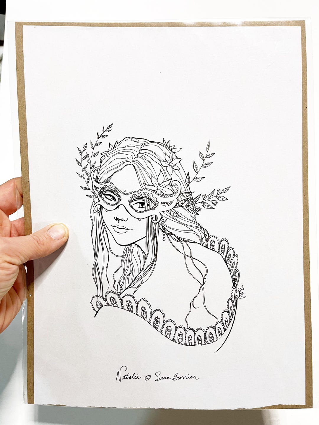 Natalie - Original Ink Drawing - Etsy