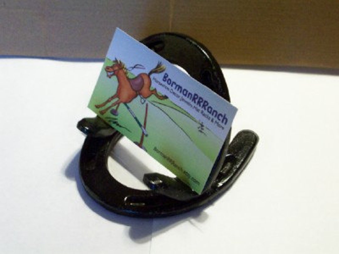 Horseshoe Business Card Holder Great Gifts Under 20 Dollars. - Etsy