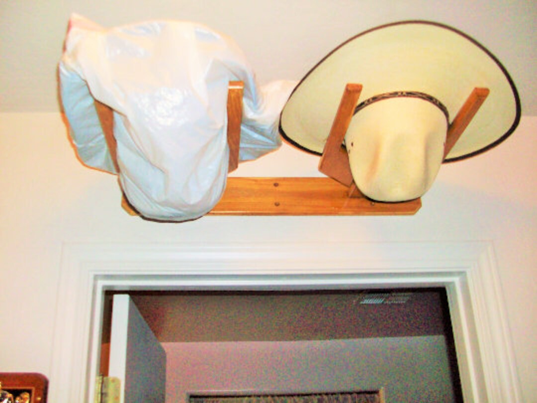 2 Hat Rack Horizontal Cowboy Western Hat Rack. Alder Wood. Fits Over ...