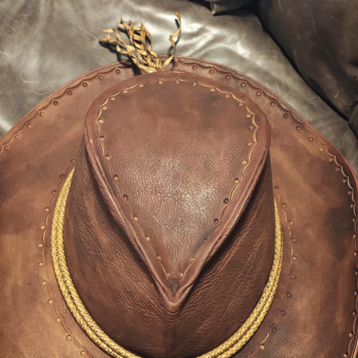 Bison Skin Cowboy Hat Wild West Style Cowboy Hat Customizable Gifts ...