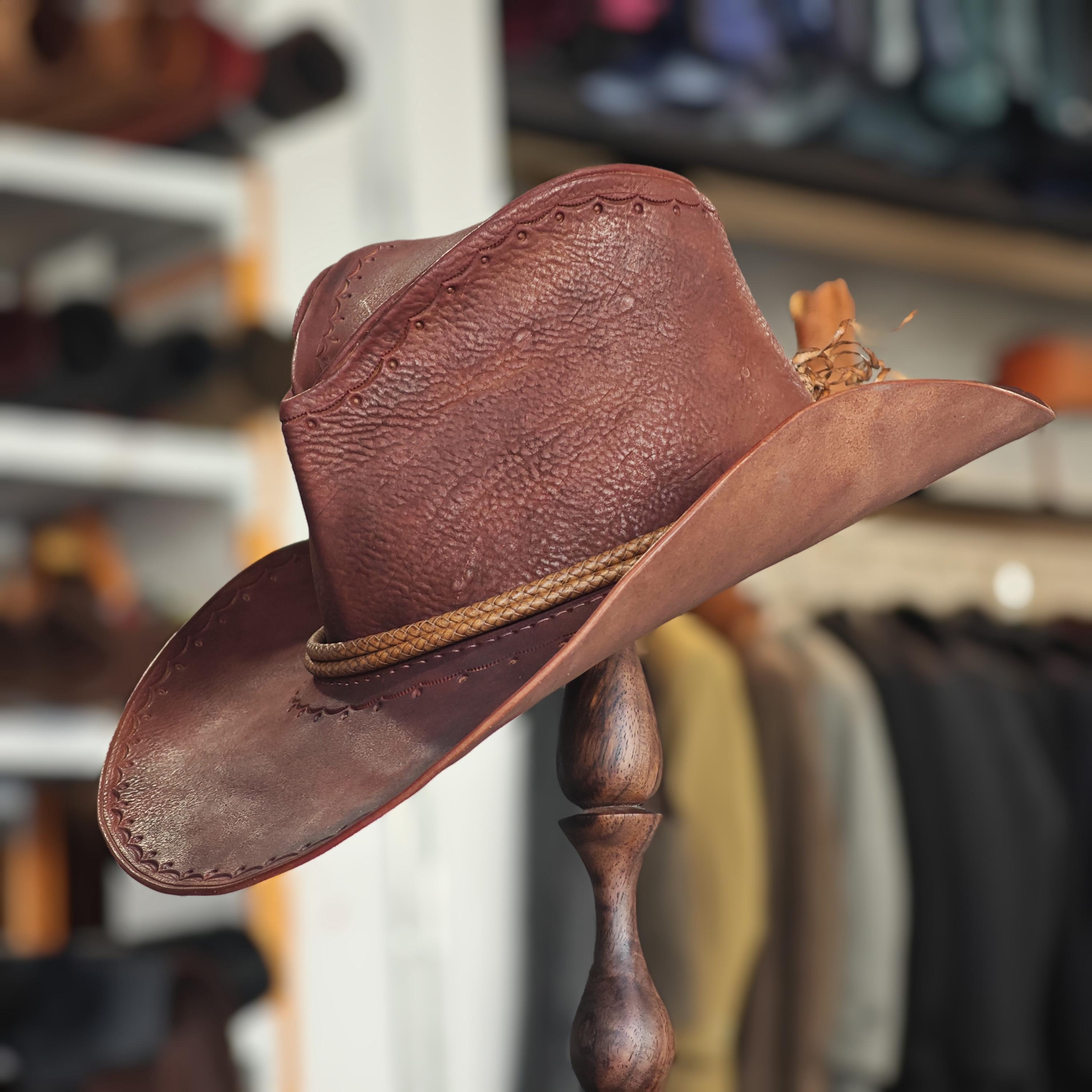 Bison Skin Cowboy Hat Wild West Style Cowboy Hat Customizable Gifts ...