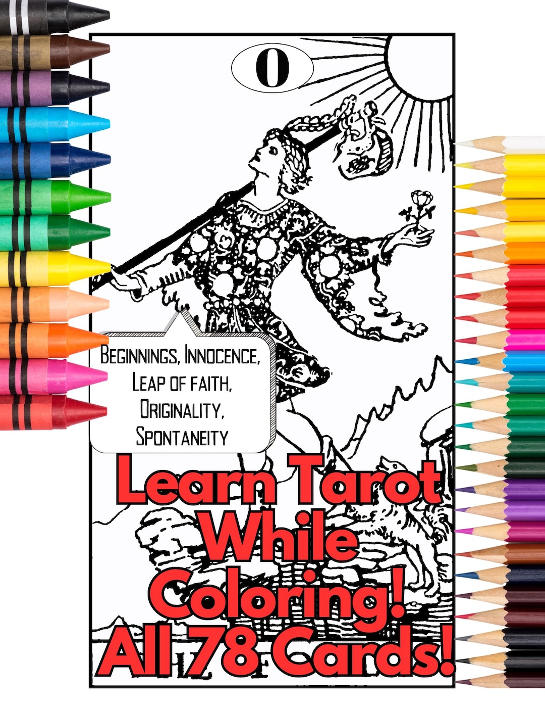 Word Balloon Tarot Coloring Pages - Learn All the Cards by Coloring ...
