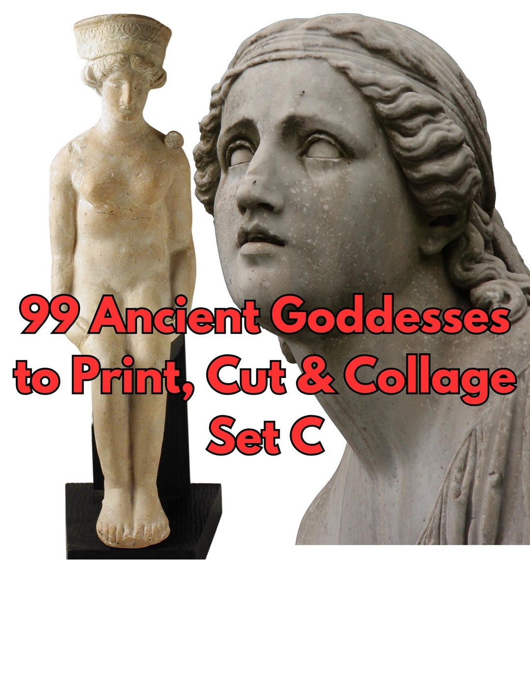 99 Goddesses to Print, Cut & Collage - Set C - Etsy