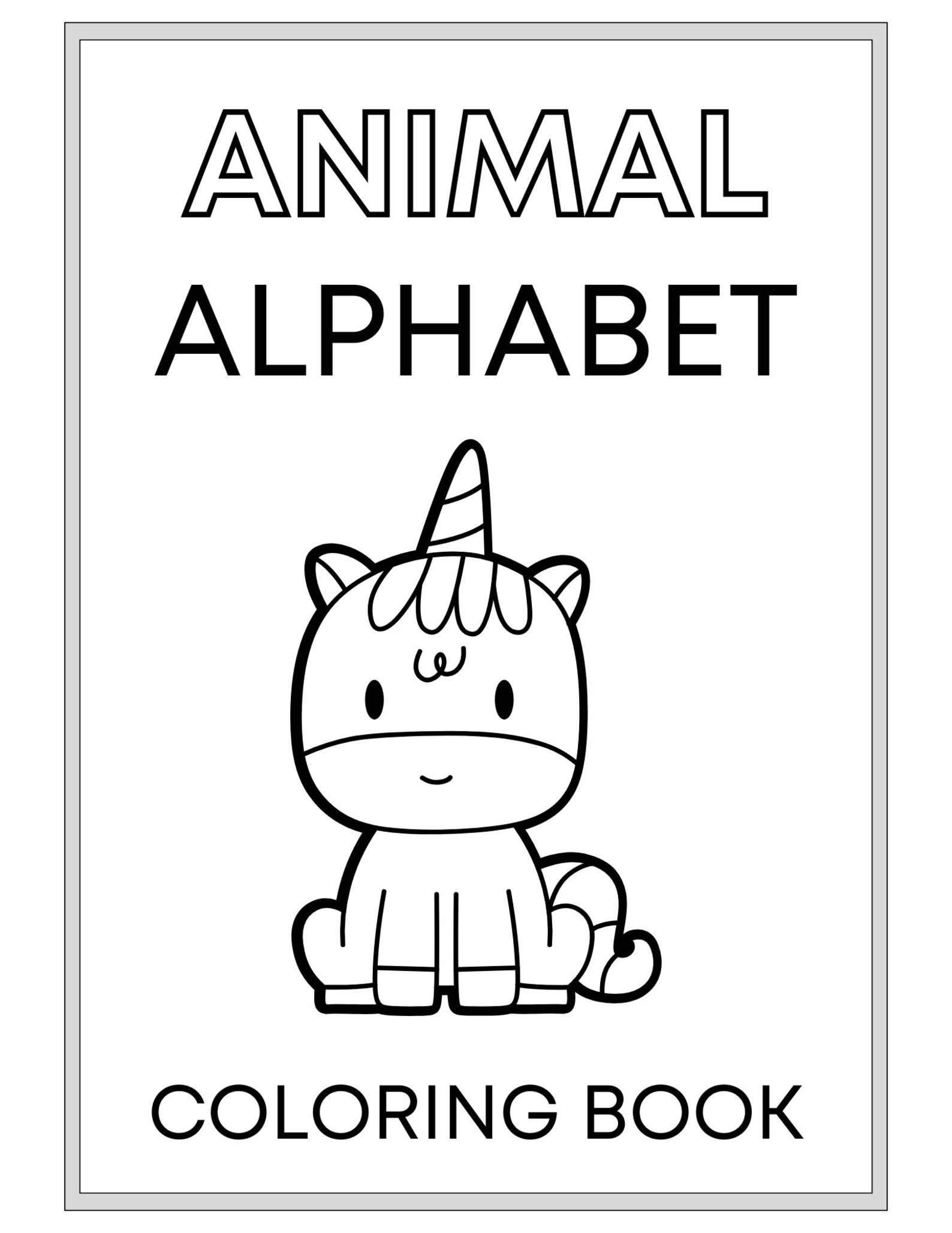 Animal Alphabet Tracing and Coloring Book - Etsy