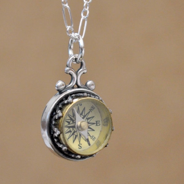 Compass Necklace - Etsy