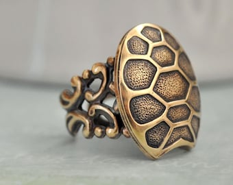 Turtle shell ring | Etsy