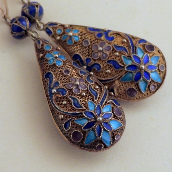 Chinese Export Earrings - Etsy