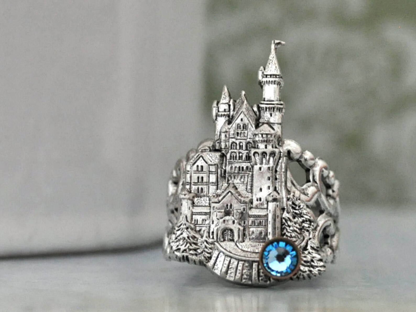 Once Upon a Time Castle Ring in Silver, ONCE UPON a TIME, Large ...