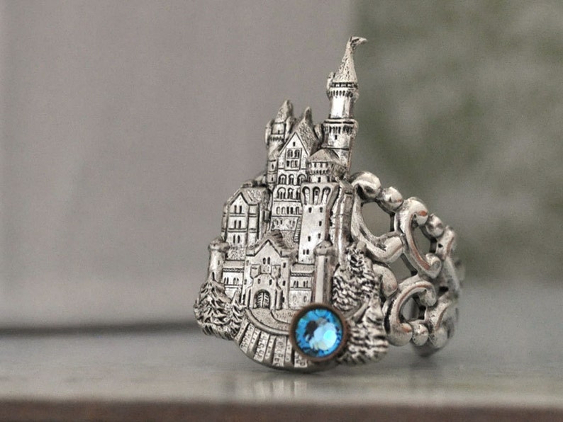 Once Upon a Time Castle Ring in Silver ONCE UPON a TIME - Etsy UK