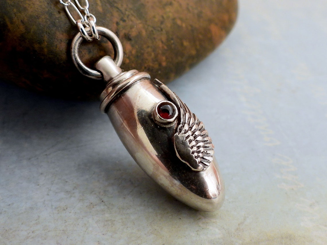925 Silver Container Necklace Tube Vile Pet Ash Pendant Scent Locket ...
