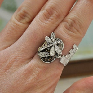 Steampunk Ring - Key to the Time Machine - Antique Silver Steampunk ...