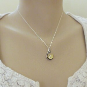 Silver Minimalist Small Working Compass Charm Necklace TRUE NORTH 925 ...