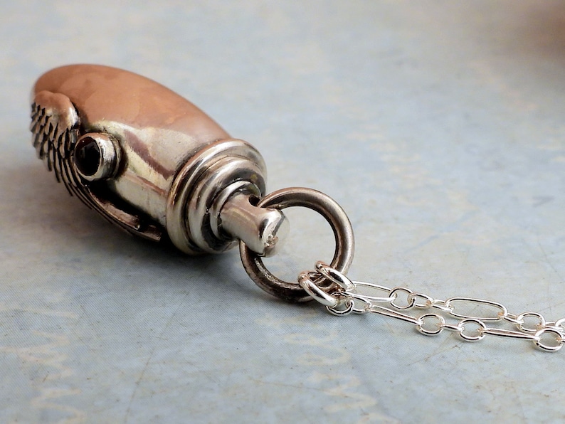 925 Silver Container Necklace Tube Vile Pet Ash Pendant Scent Locket ...
