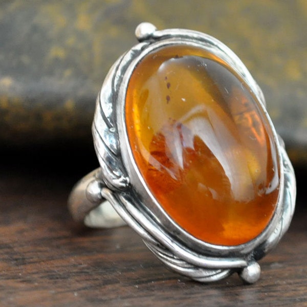 Amber Ring - Etsy