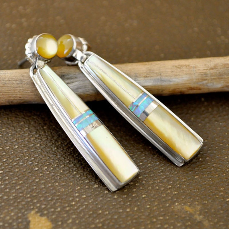 Native Inlay Earring - Etsy