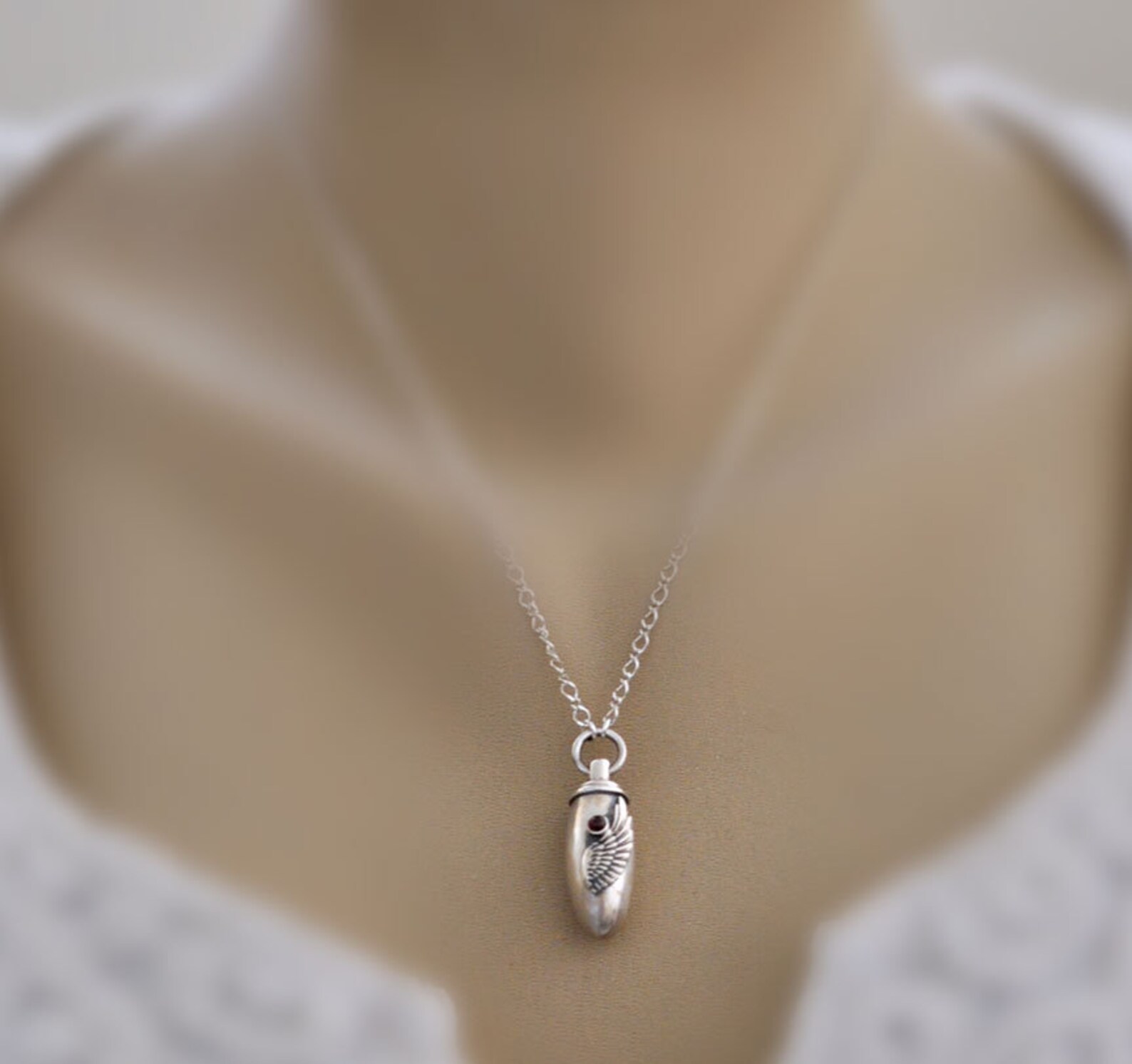 Sterling silver 925 container necklace pill box tube locket | Etsy