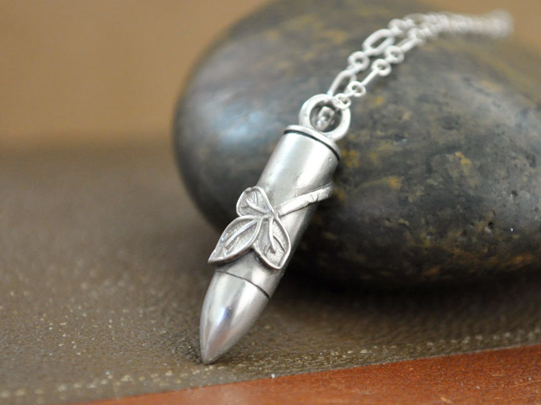 Sterling Silver 925 Leaf Container Necklace Small Tube - Etsy