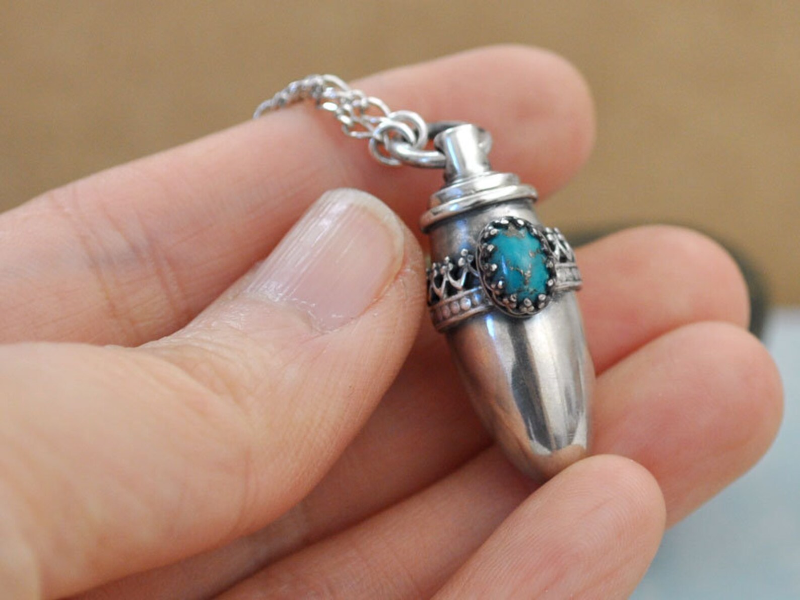 Sterling Silver 925 Container Necklace Pill Box Tube Locket - Etsy