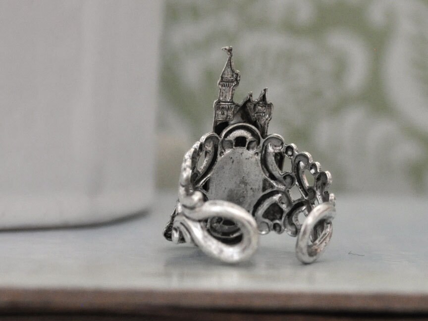 Once Upon a Time Castle Ring in Silver, ONCE UPON a TIME, Large ...