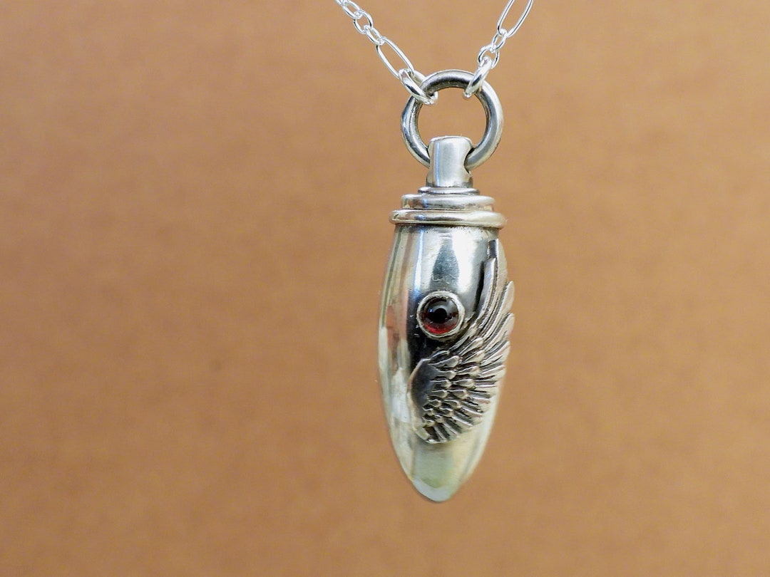 925 Silver Container Necklace Tube Vile Pet Ash Pendant Scent Locket ...