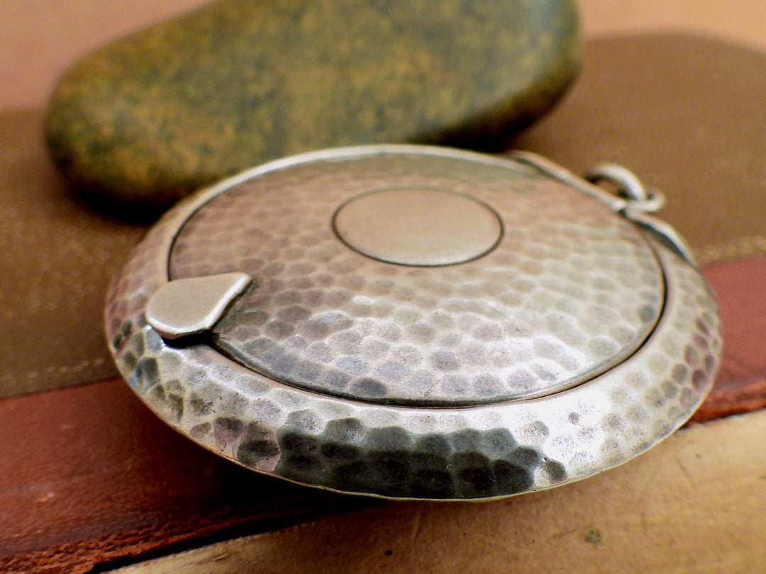 Antique Victorian Pill Box Container Locket Necklace, Year 1912 925 ...