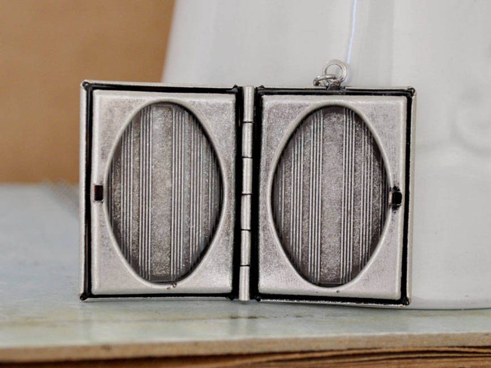 THE TIME KEEPER Antiqued Silver Book Style Steampunk Vintage - Etsy