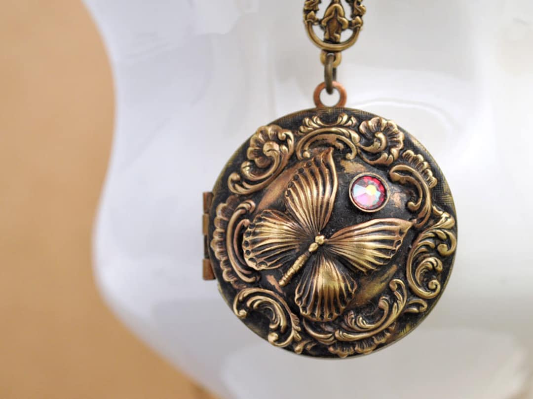 Handmade Antiqued Brass Locket ENCHANTED FOREST Vintage Brass - Etsy