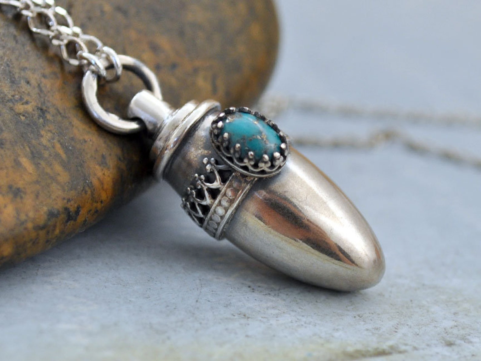 Sterling Silver 925 Container Necklace Pill Box Tube Locket - Etsy