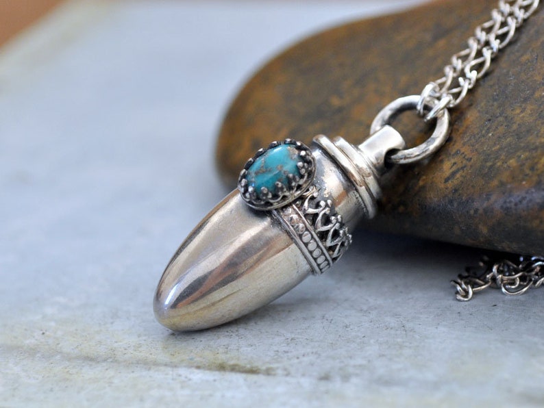 Sterling Silver 925 Container Necklace Pill Box Tube Locket - Etsy