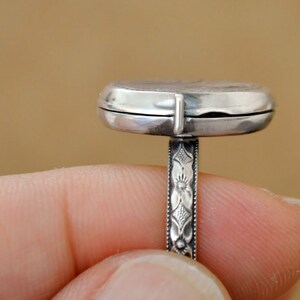 Handmade 925 Sterling Silver LOCKET RING Hand Made Floral Band - Etsy