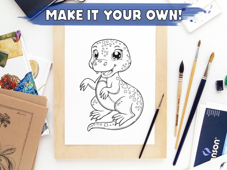 Dino Cuties: Prehistoric Baby Dinosaurs in a Relaxing Coloring Book by ...