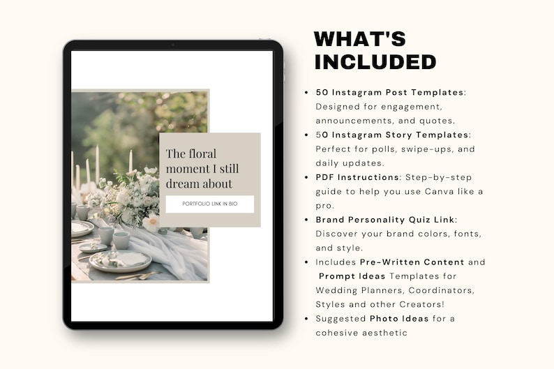Wedding Business Instagram Templates Bundle 100 Customizable Templates ...