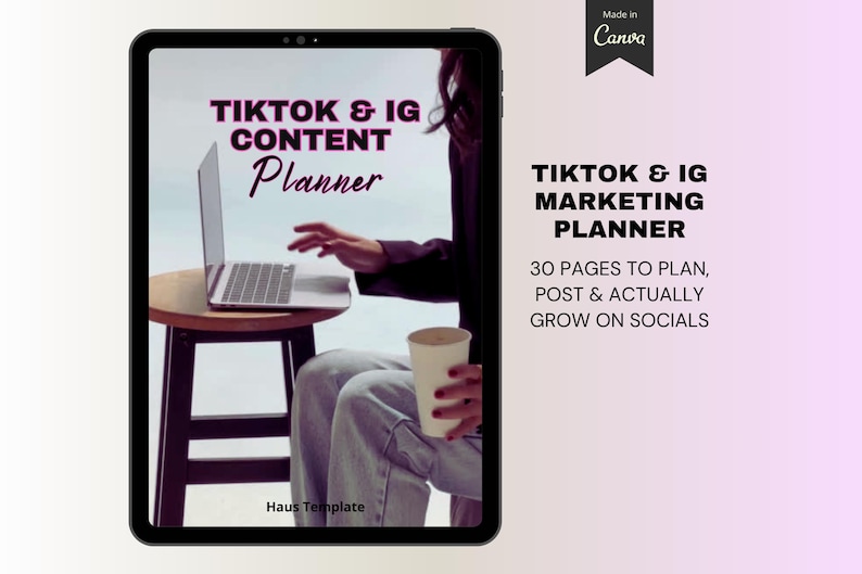 Tiktok & Instagram Content Planner: Canva Template, Social Media ...