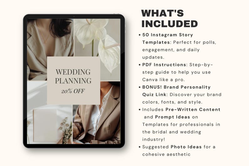 Wedding Planner Canva Templates | Social Media Stories | Post Your ...